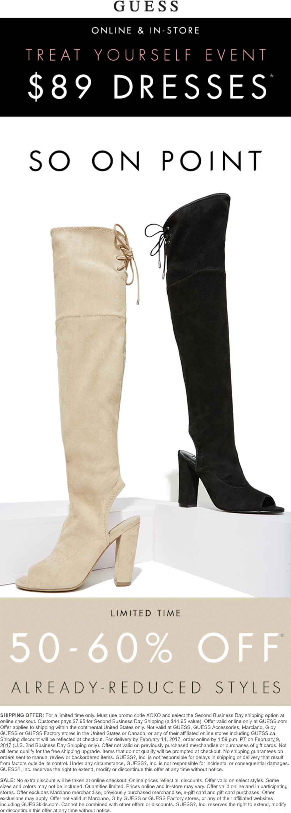 Extra 50-60% off clearance at GUESS, ditto online | Guess January 2026 ...