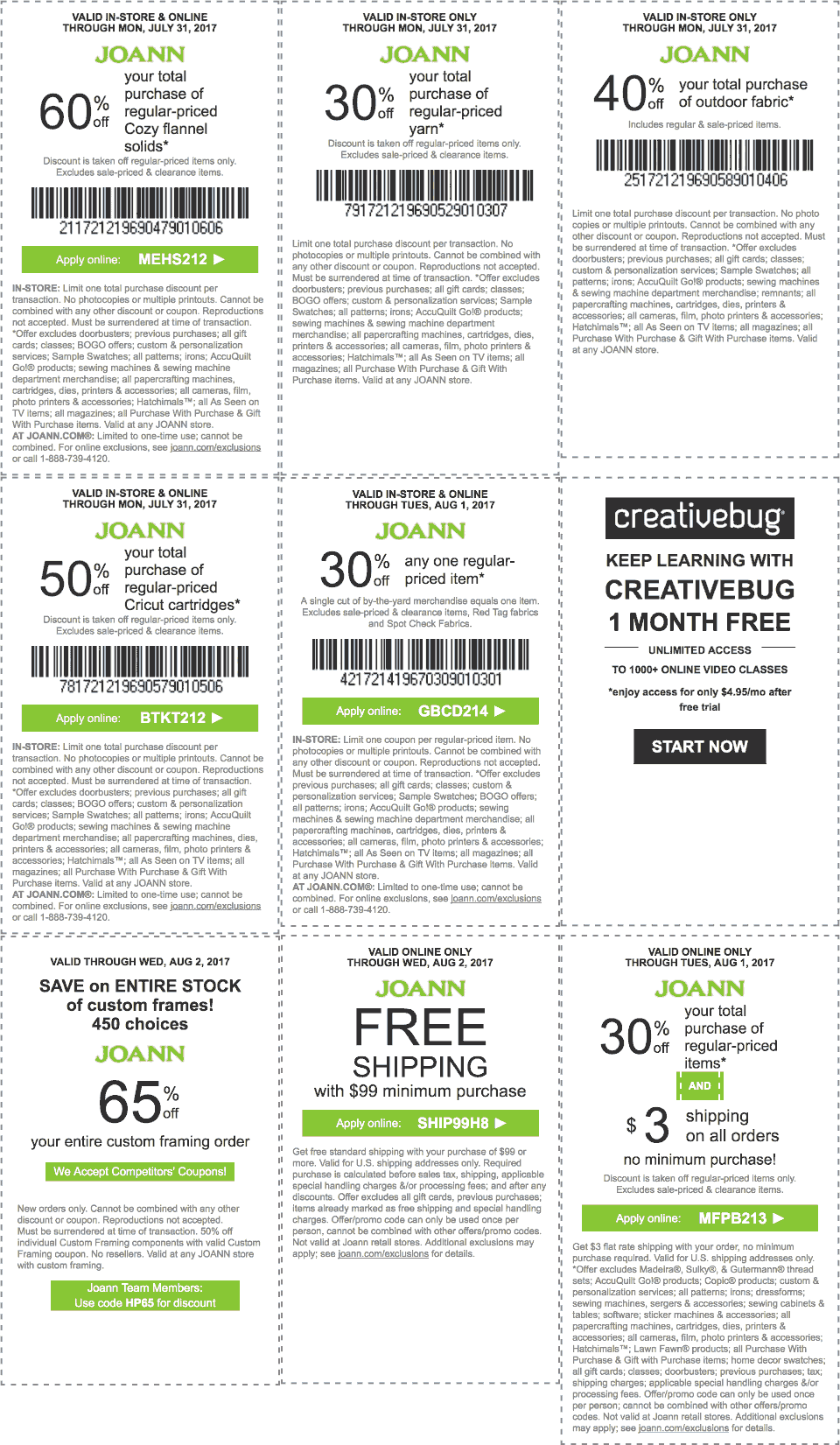 30% off a single item & more at Jo-Ann Fabric, or online via promo code ...