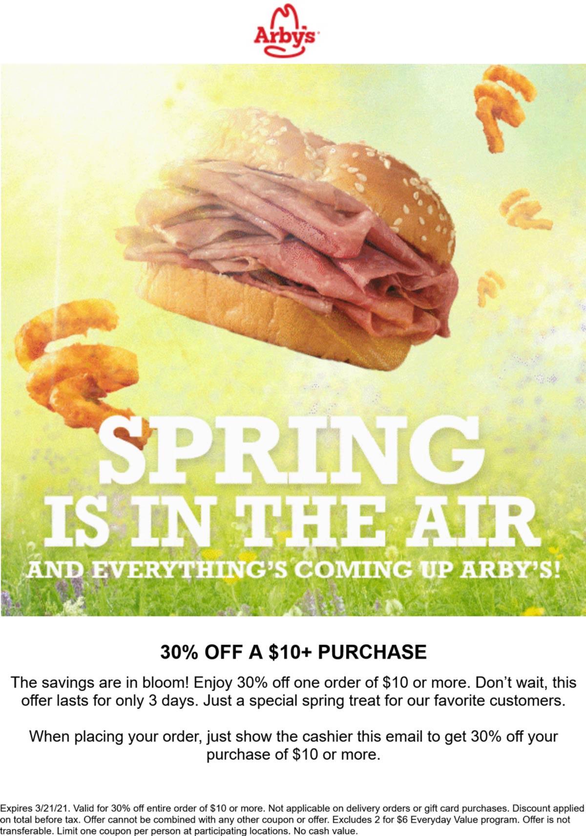 30% off $10+ at Arbys restaurants #arbys | The Coupons App® 30% off $10+ at Arbys restaurants #arbys | The Coupons App®