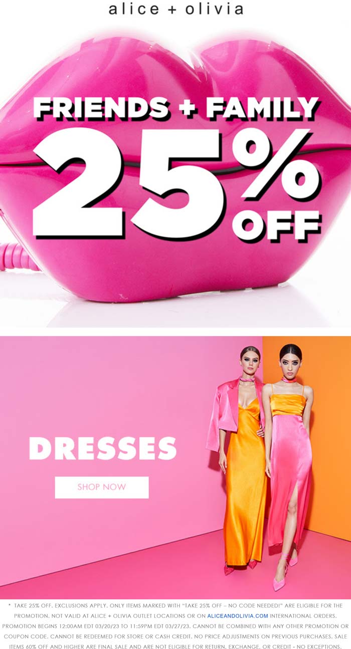 alice + olivia August 2024 Coupons and Promo Codes 🛒