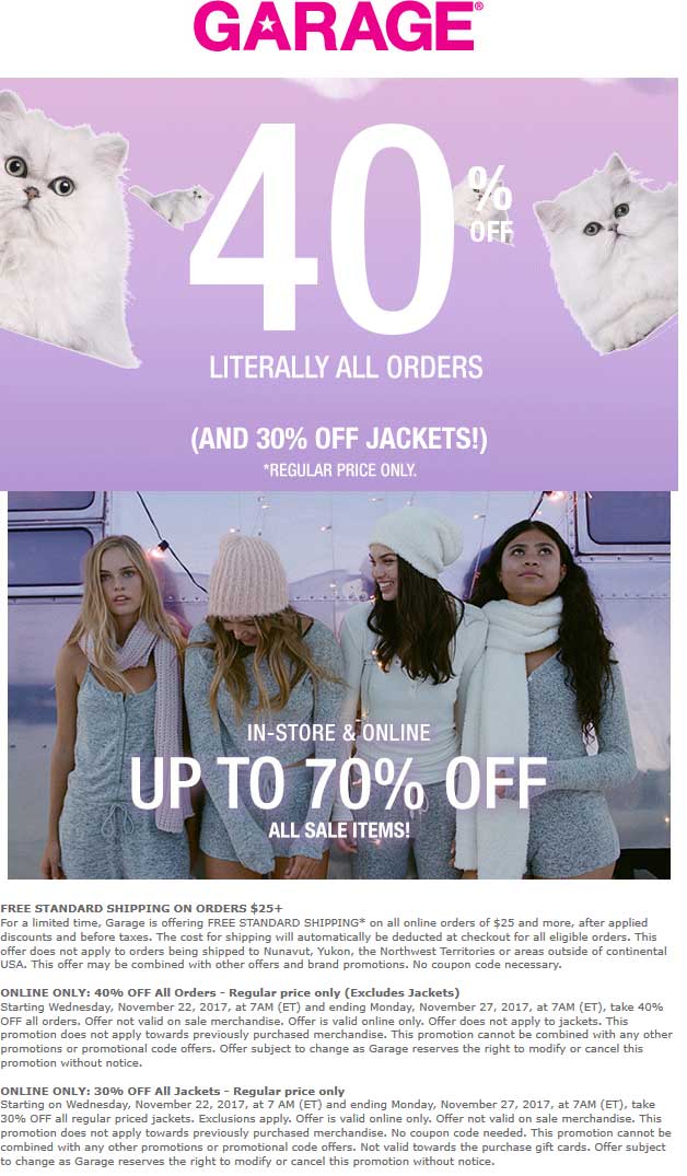 Garage February 2025 Coupons and Promo Codes 🛒