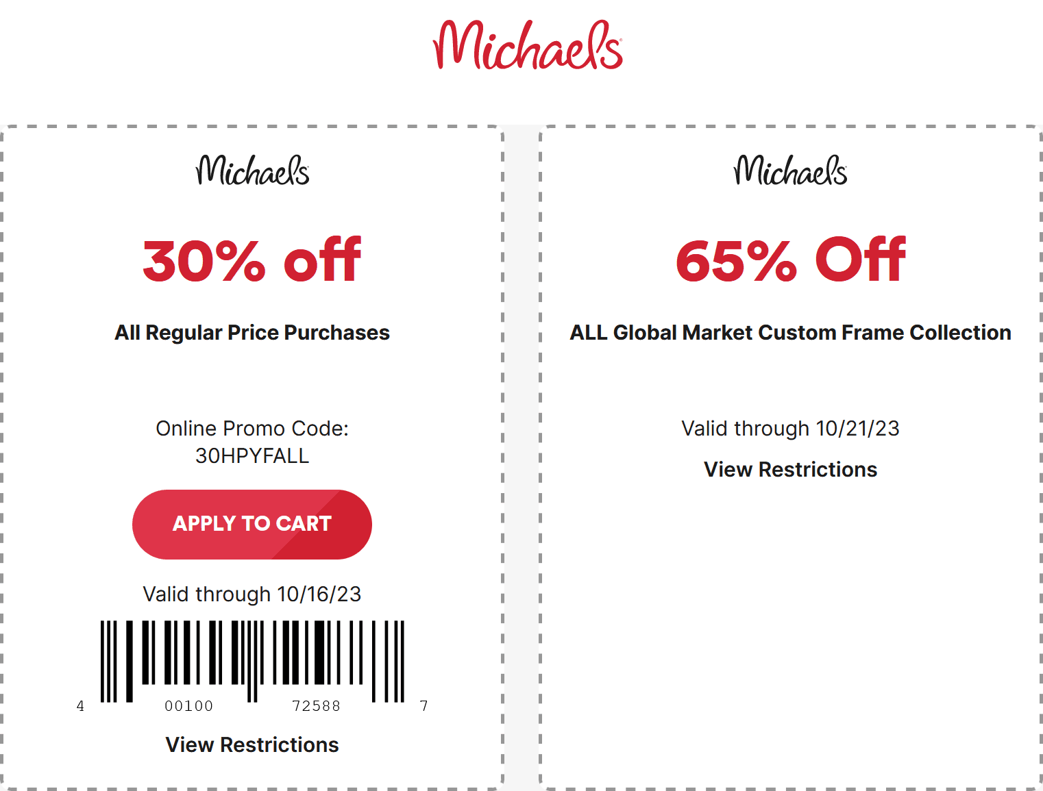 30% off at Michaels, or online via promo code 30HPYFALL | Michaels ...