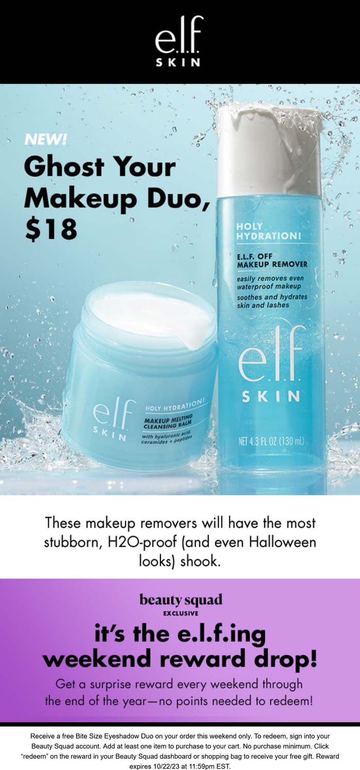 Free eyeshadow duo with any online order at e.l.f. SKIN | E.l.f. SKIN ...