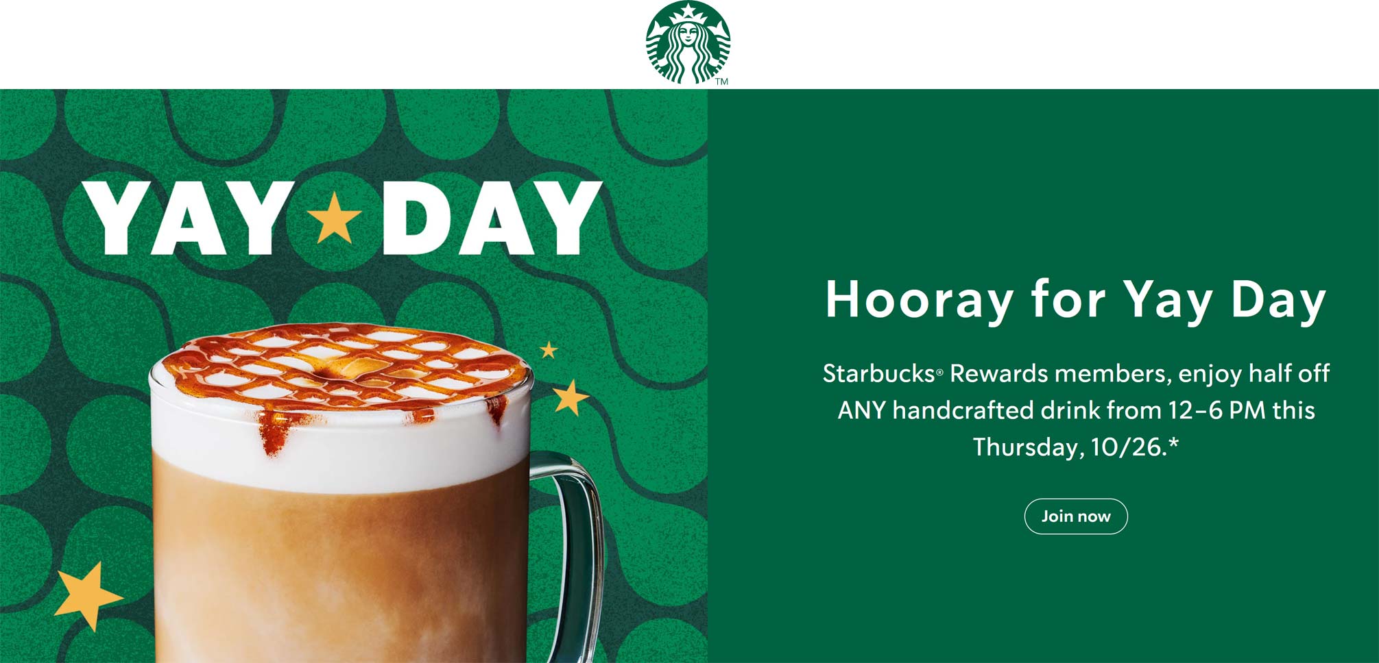 50% off any drink 12-6p today at Starbucks coffee | Starbucks December ...