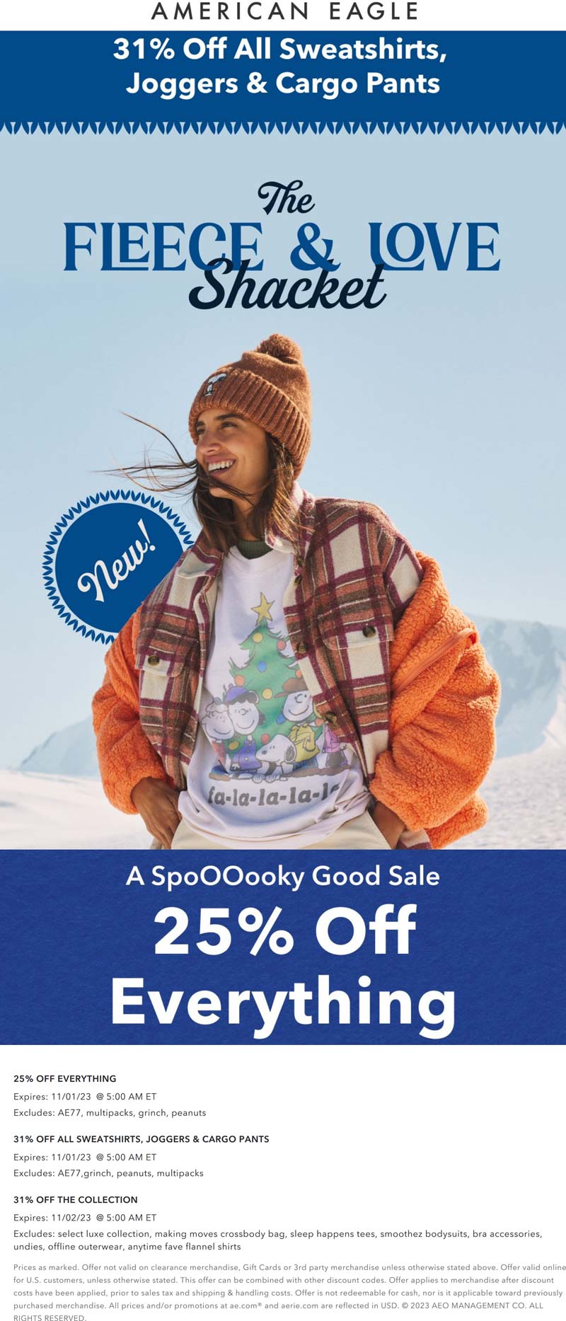 31% off all sweatshirts & 25% off everything at American Eagle ...