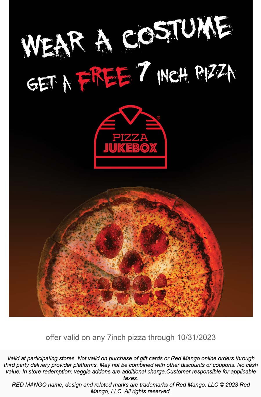 Free pizza in costume today at Pizza Jukebox | Pizza Jukebox September ...